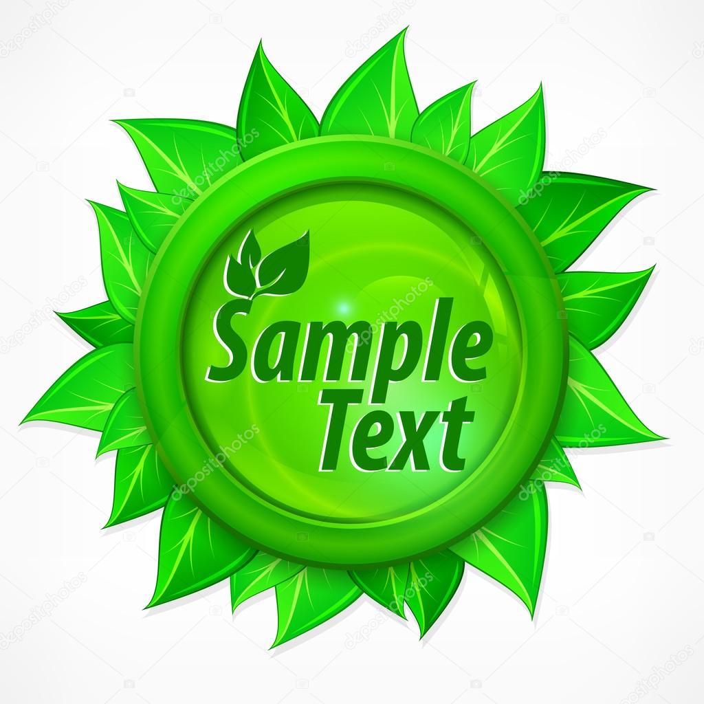 Leaves round label Stock Vector Image by ©creatOR76 #26831487