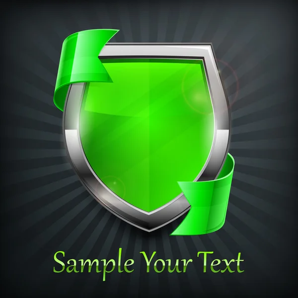 Escudo verde Imagens de Stock de Arte Vetorial | Depositphotos