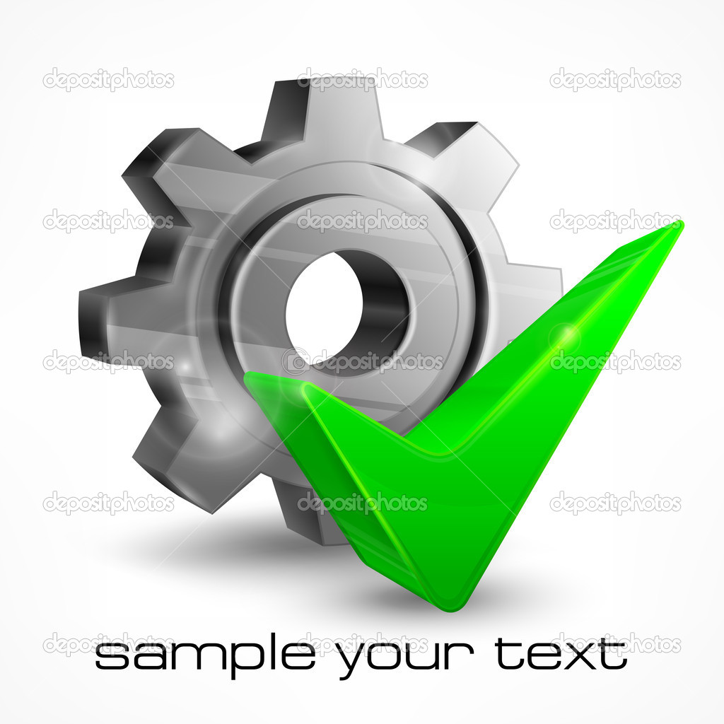 Gear with check mark Stock Vector Image by ©creatOR76 #41802795