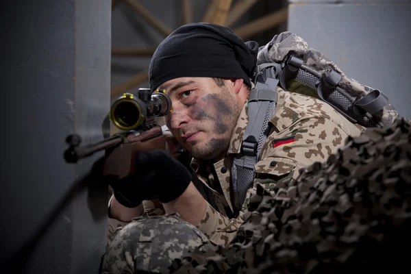 Sniper aiming rifle Stock Photos, Royalty Free Sniper aiming rifle ...