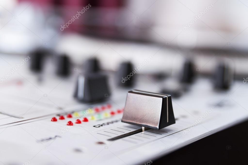 Professional sound mixing controller Stock Photo by ©hurricanehank 26731205