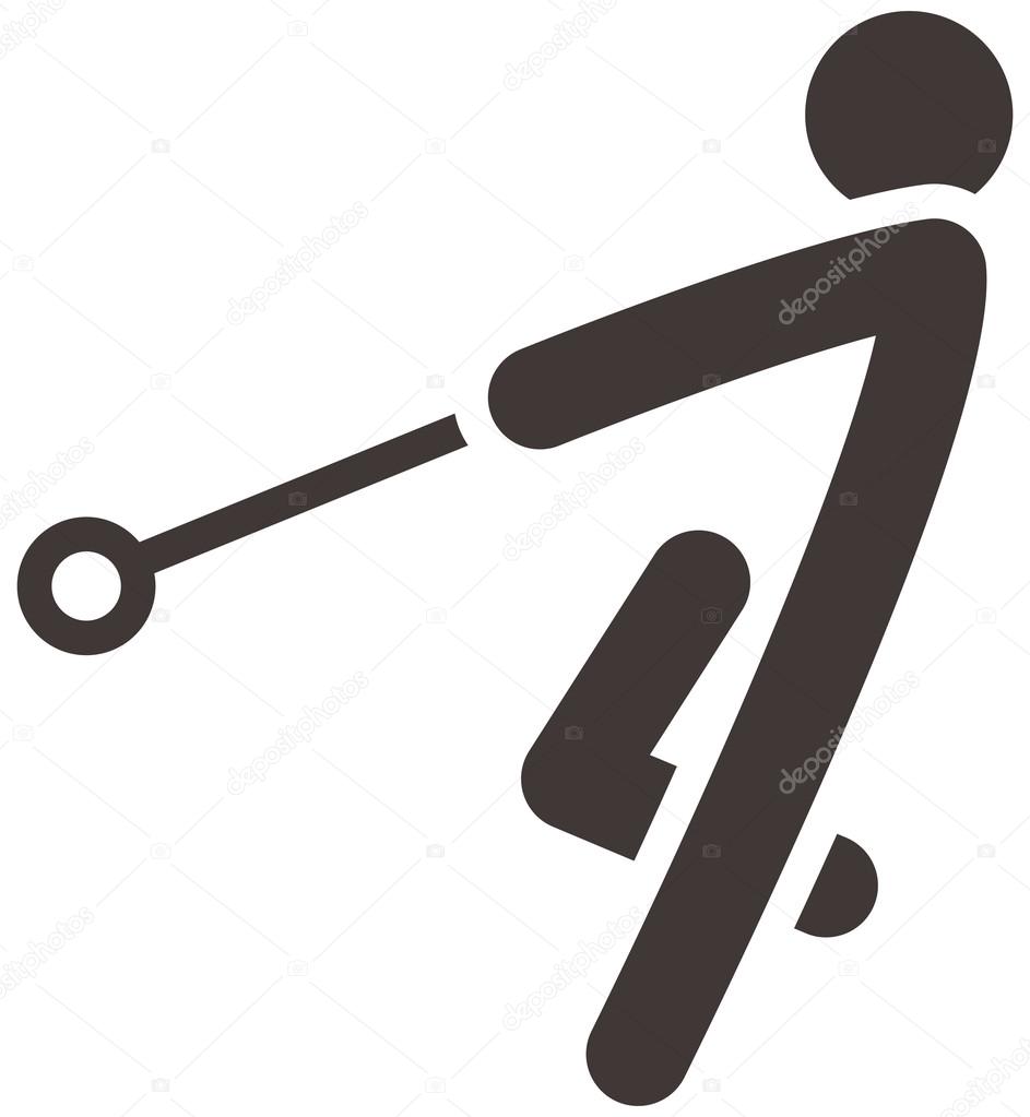 Hammer throw icon Stock Vector by ©iaRada 51439791