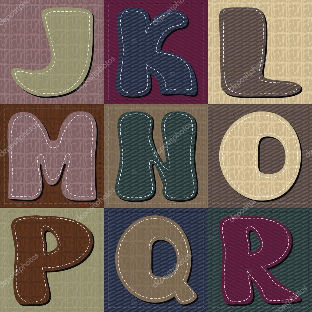 Different colors letters scrapbook part 2 — Stock Vector © kle555 #12256965