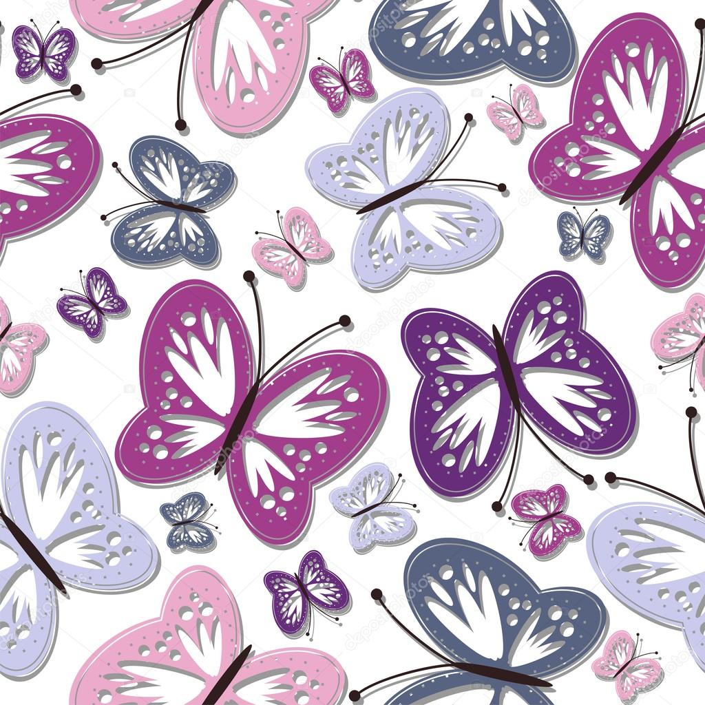 Seamless background with butterflies Stock Vector Image by ©kle555 ...
