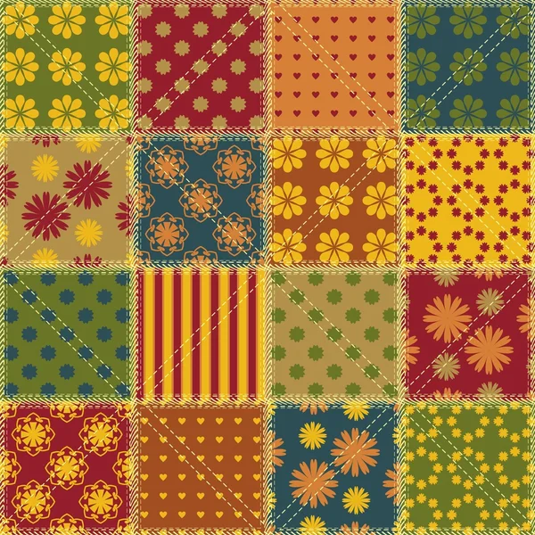 Patchwork background with different patterns — Stock Vector © kle555 #27434573