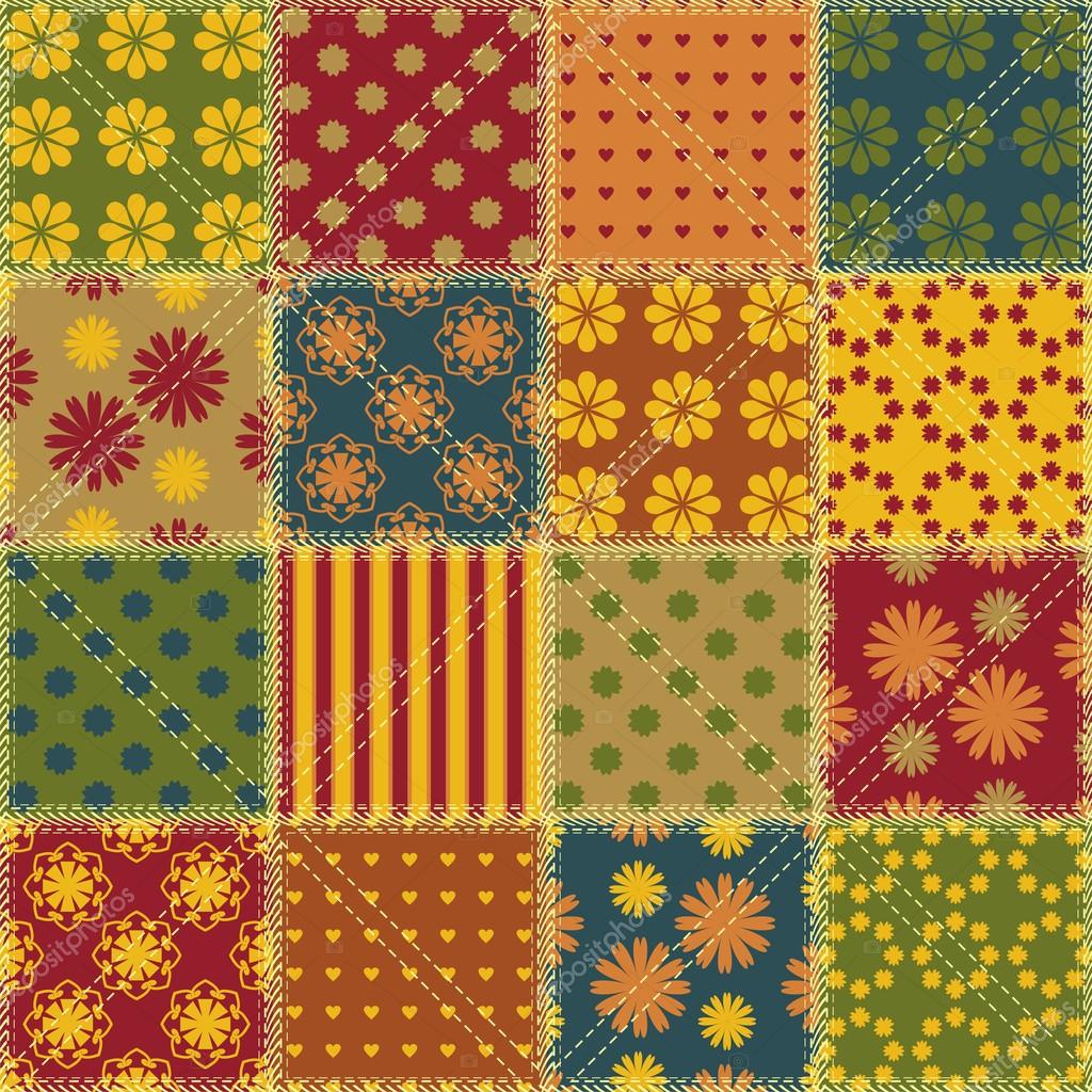 Patchwork background with different patterns Stock Vector by ©kle555 ...