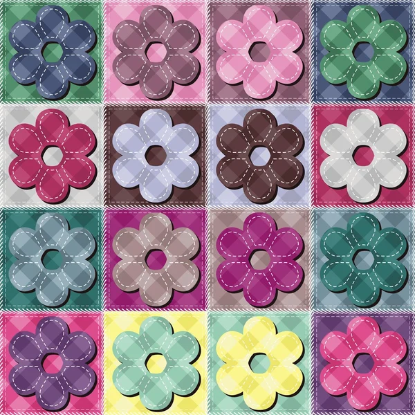 Patchwork background with flowers Stock Vector by ©kle555 10131710