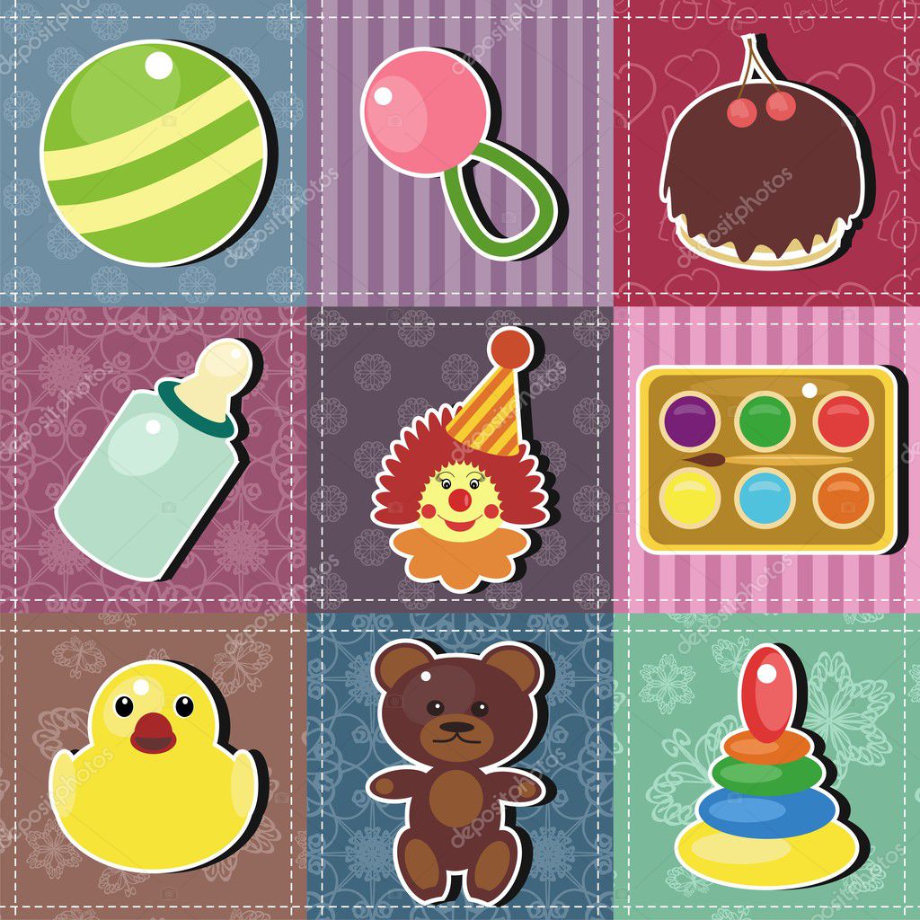 Patchwork background with different patterns — Stock Vector © kle555 ...