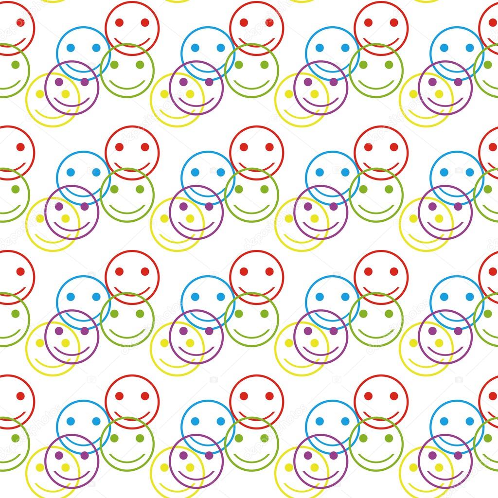 Seamless background with smiles — Stock Vector © kle555 #28741487