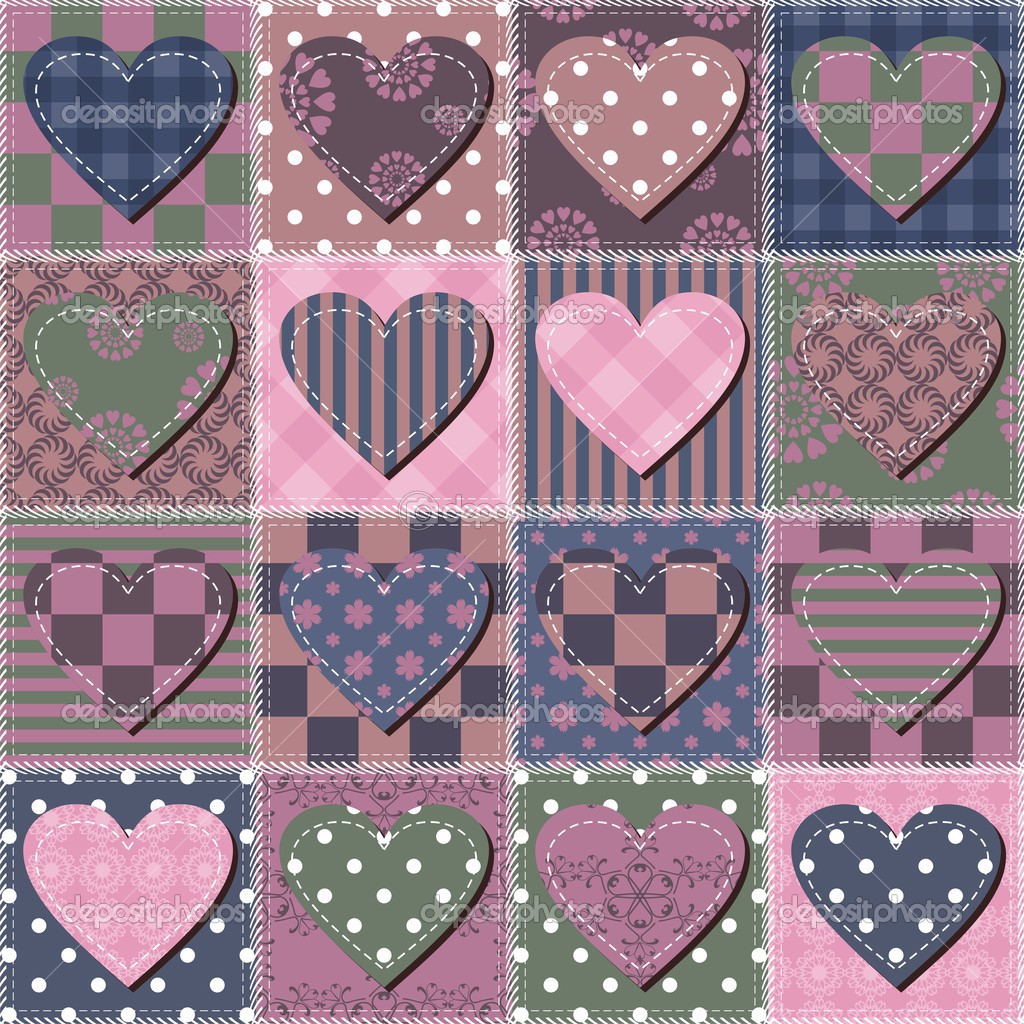 Patchwork background with different patterns Stock Vector Image by ...
