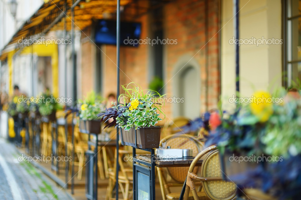 Beautiful outdoor restaurant — Stock Photo © MNStudio #51535679