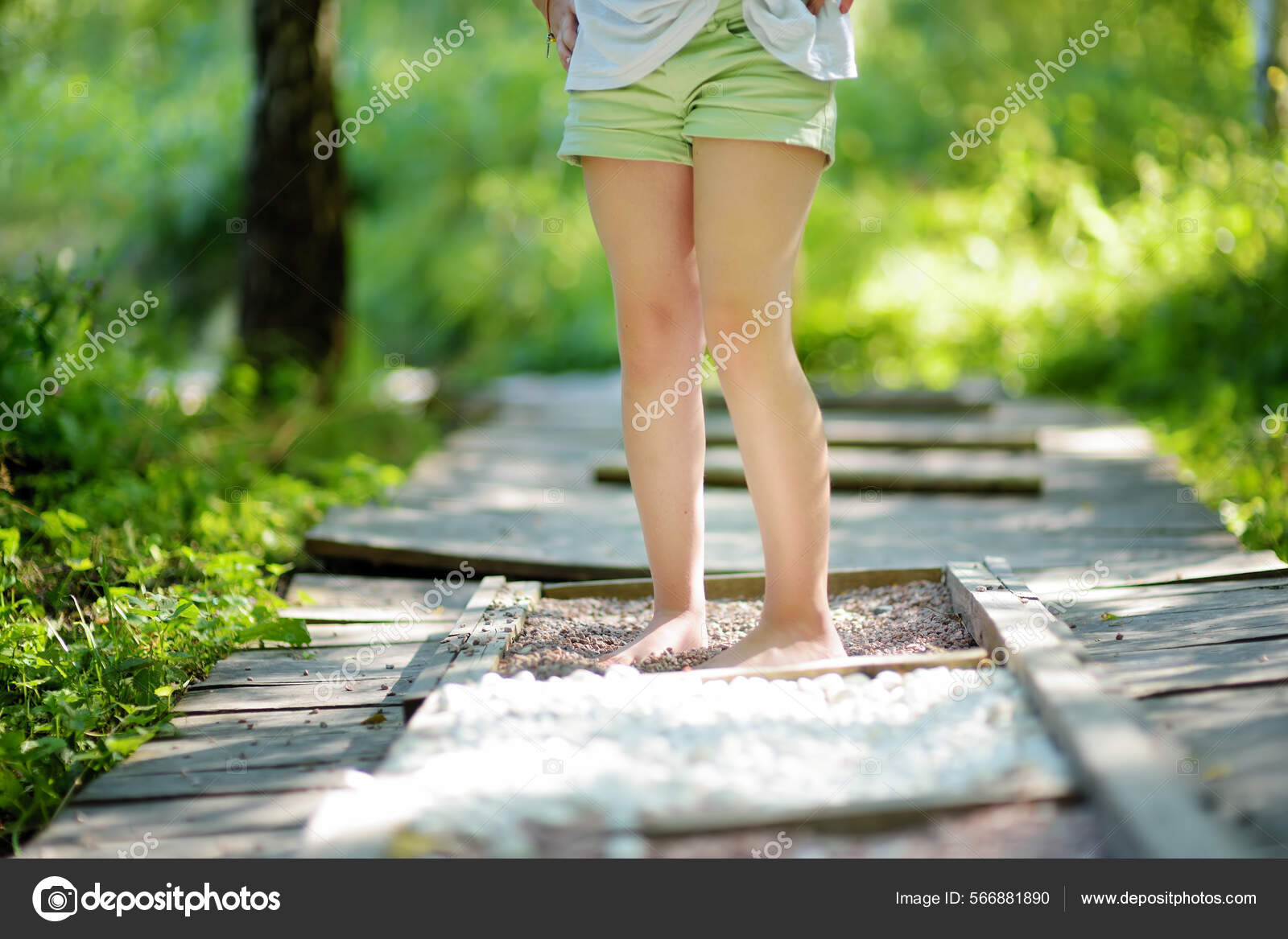 Tactile Path Barefoot Park Created Feel Ground Other Materials Bare ...