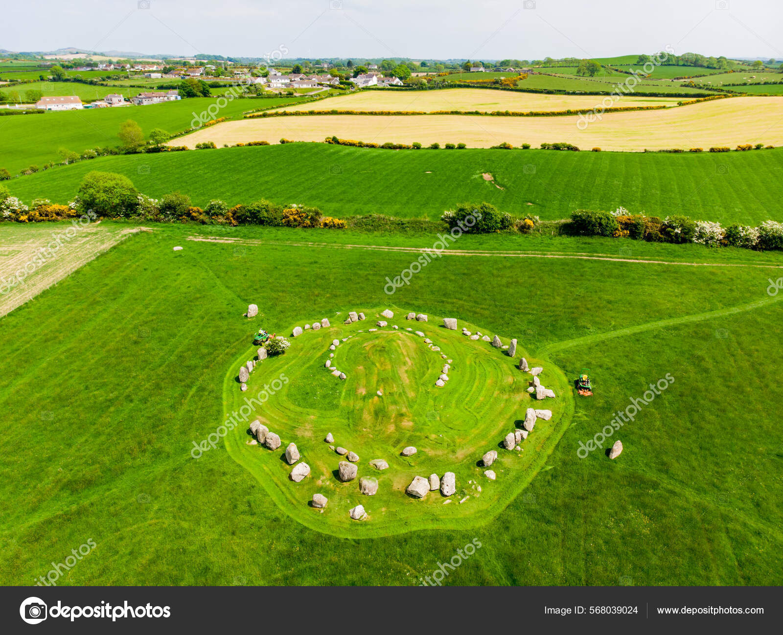 Ballynoe Stone Circle Prehistoric Bronze Age Burial Mound Surrounded ...