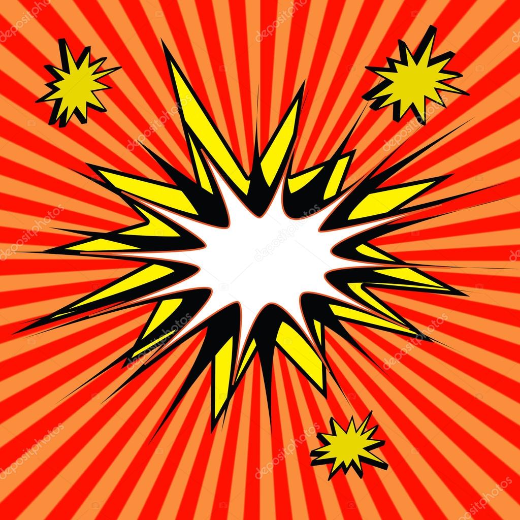 Orange boom comic book explosion — Stock Photo © papa42 #31841655