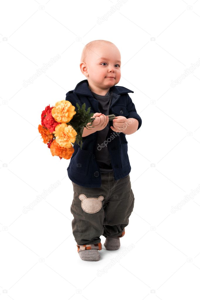 Boy with flowers — Stock Photo © kovalvs #20190289