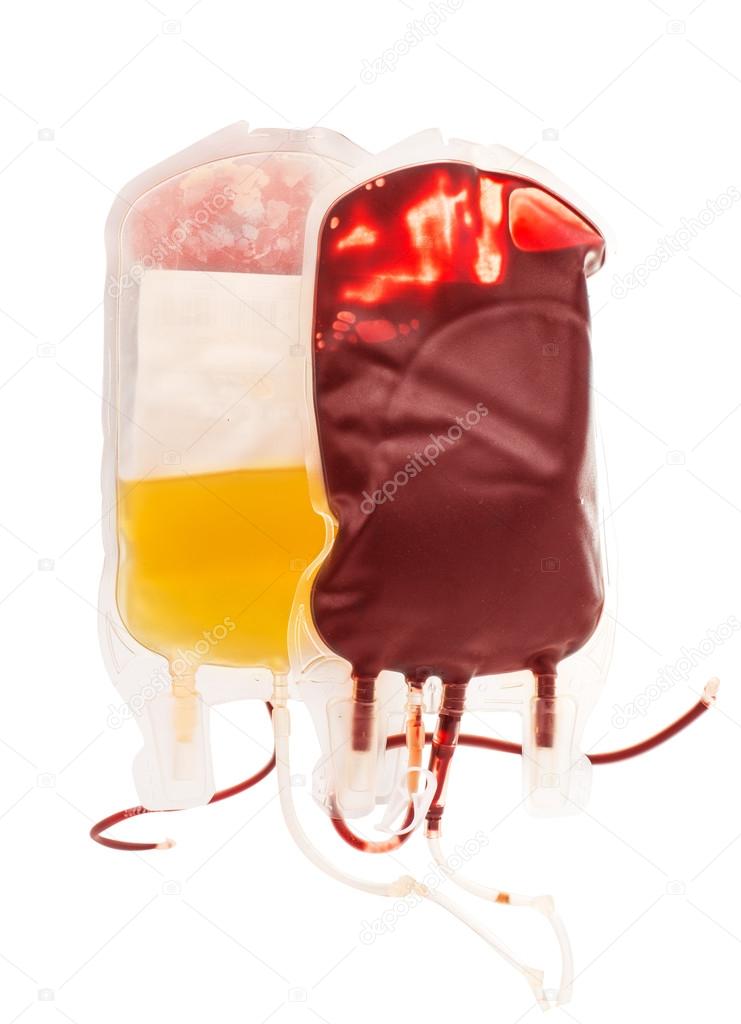 Bag of blood and plasma isolated Stock Photo by ©ksena32 43061807