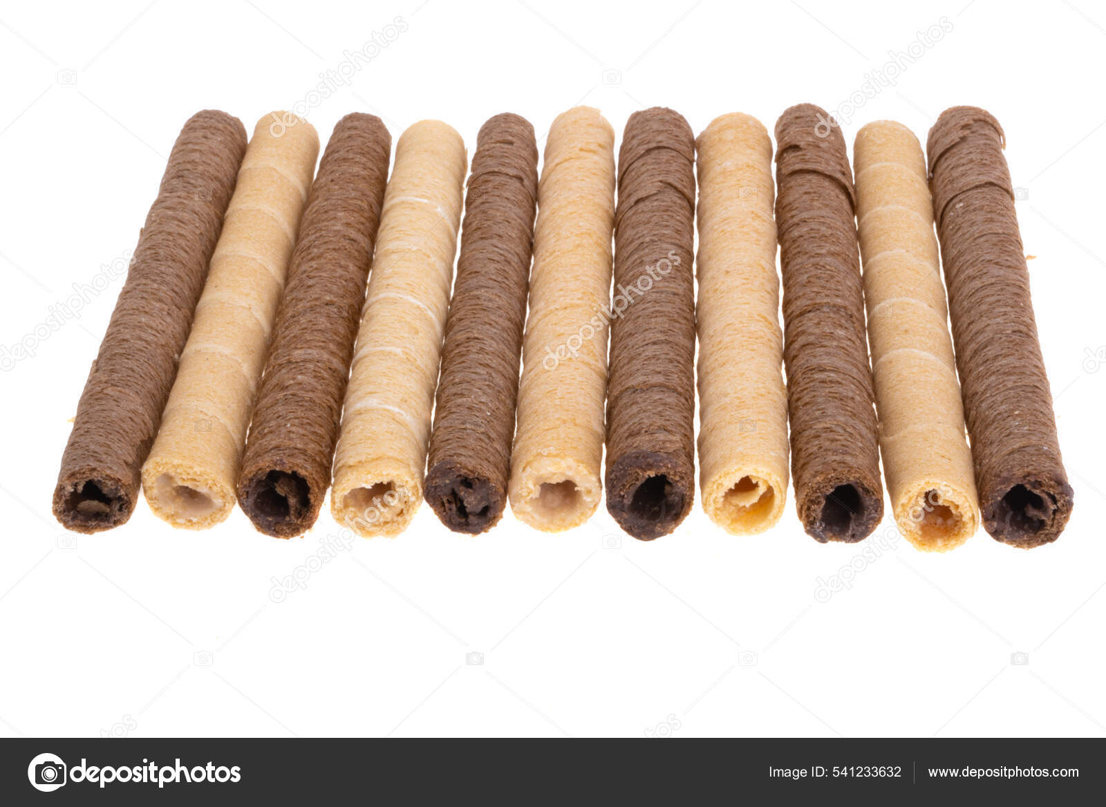 Wafer Rolls Isolated White Background — Stock Photo © ksena32 #541233632