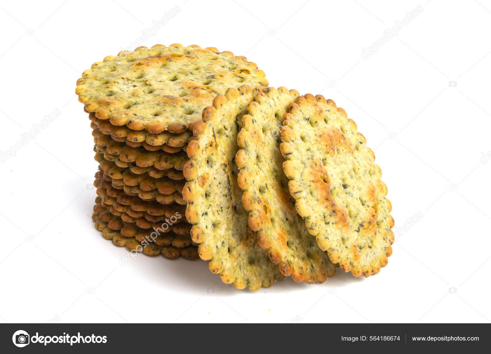 Salted Cracker Isolated White Background — Stock Photo © ksena32 #564186674