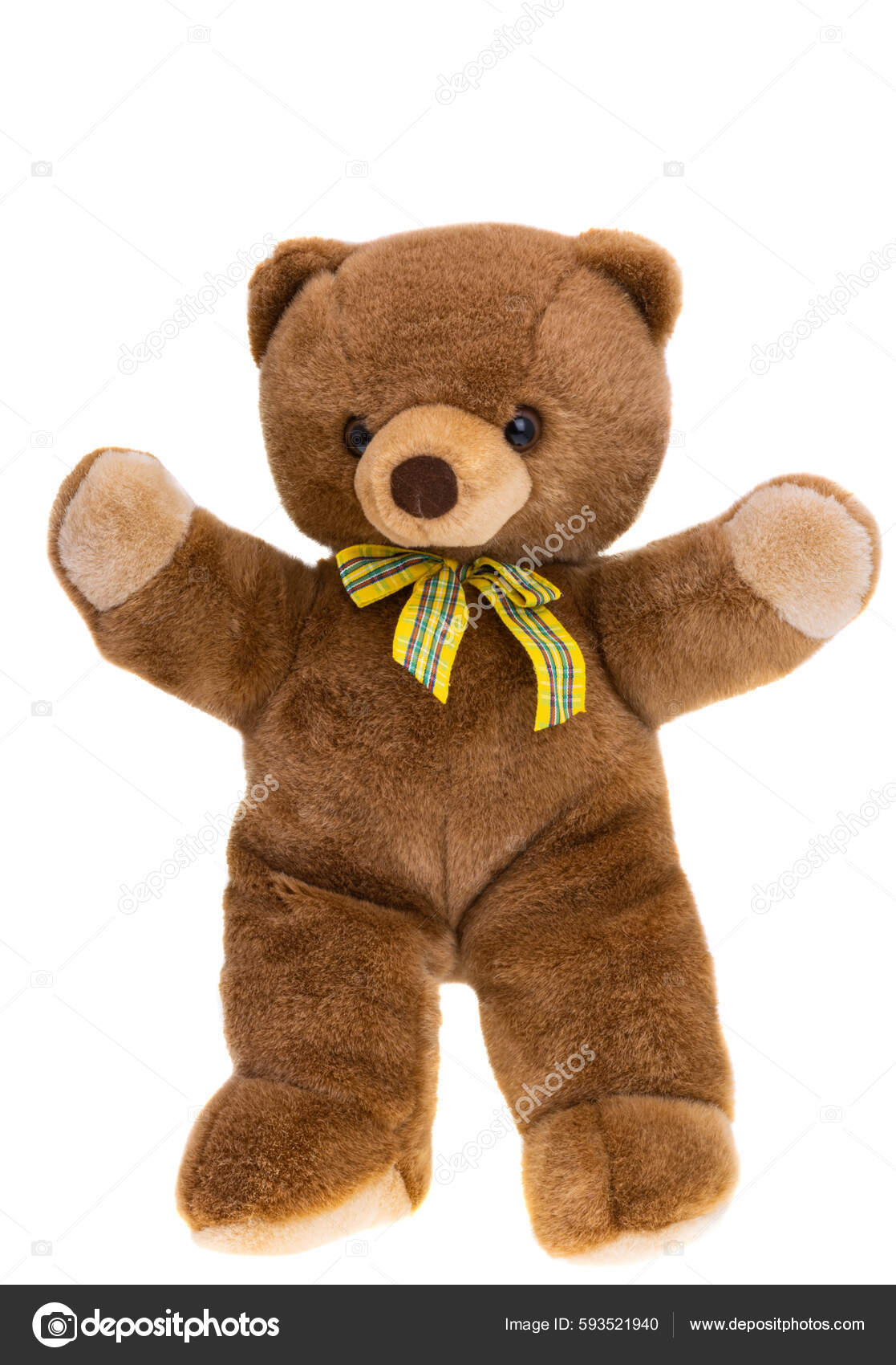 Soft Toy Bear Isolated White Background Stock Photo by ©ksena32 593521940