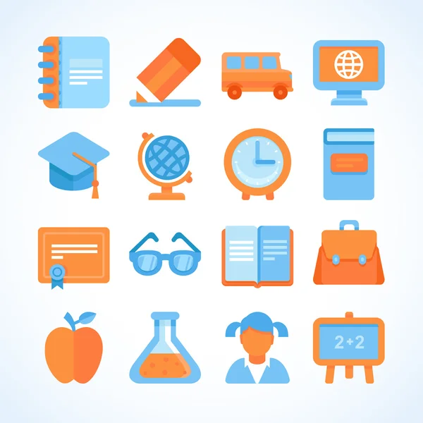 Abstract style icons set. Education — Stock Vector © tovovan_ #13876874