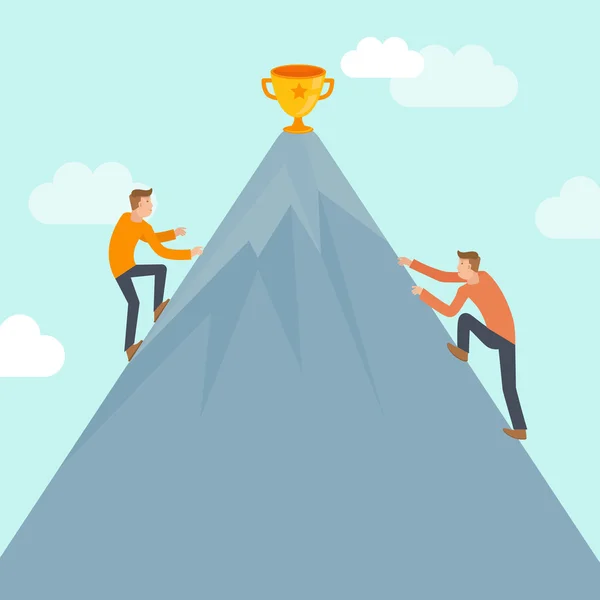Vector business competition concept in flat style — Stock Vector ...