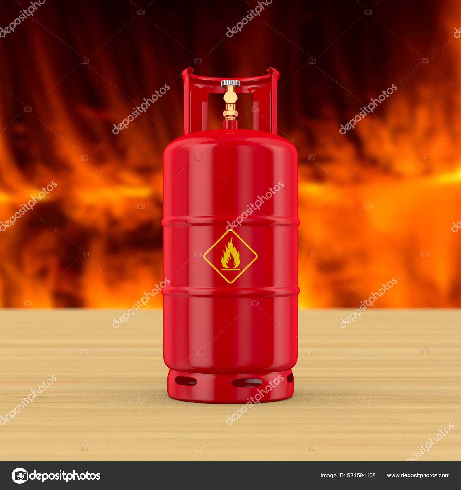 Gas Cylinder Table Illustration Stock Photo by ©ISergey 534594108