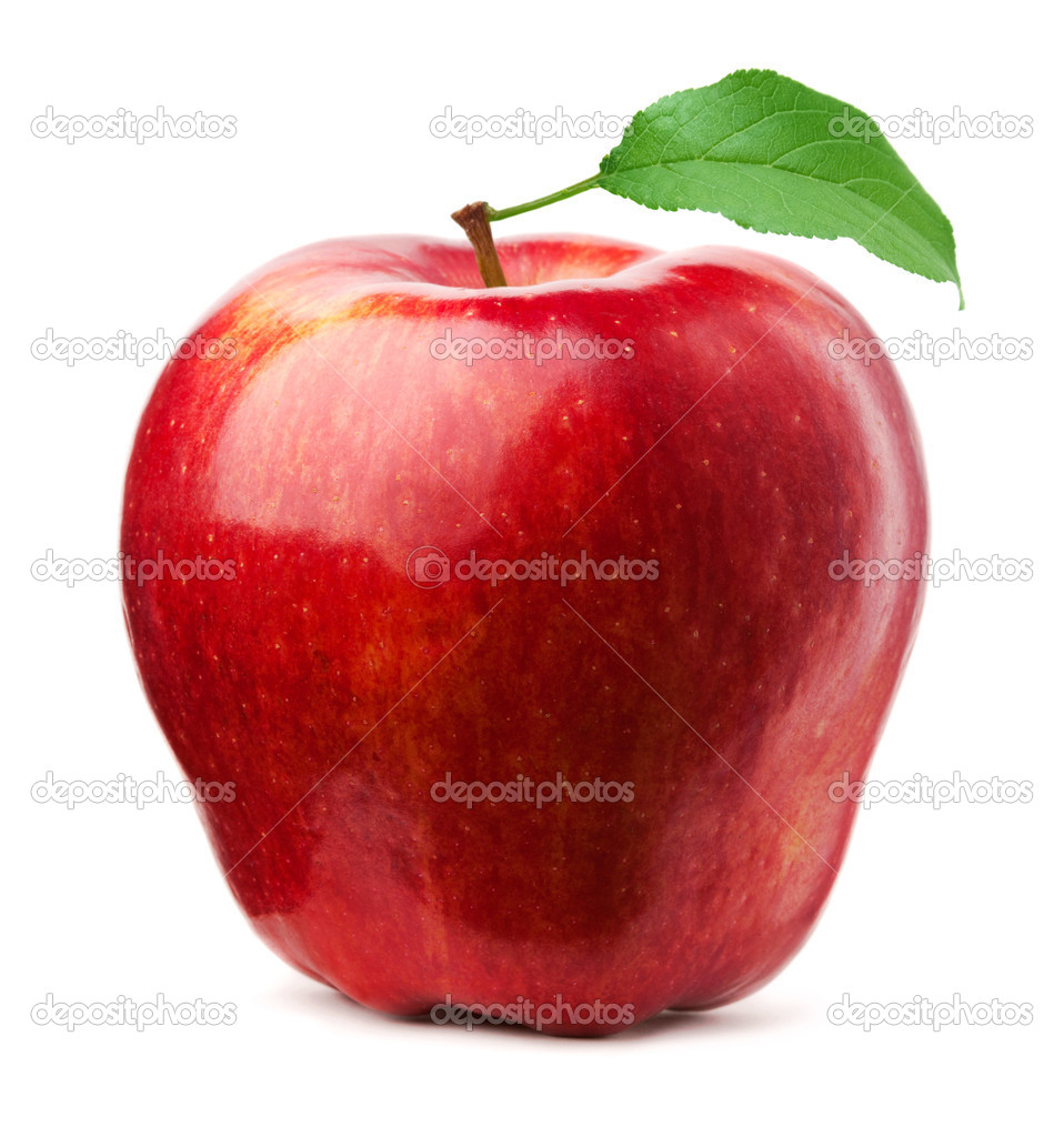 Red apple isolated on white — Stock Photo © Alexstar #12610914