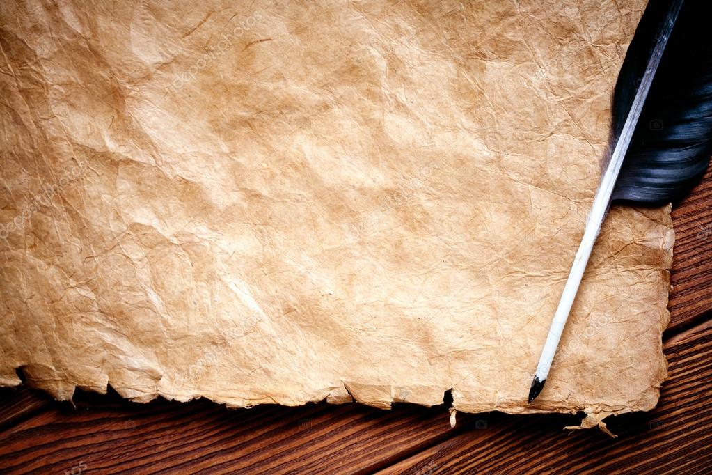 Quill on vintage paper background — Stock Photo © Alexstar #12616107 Quill on vintage paper background — Stock Photo © Alexstar #12616107