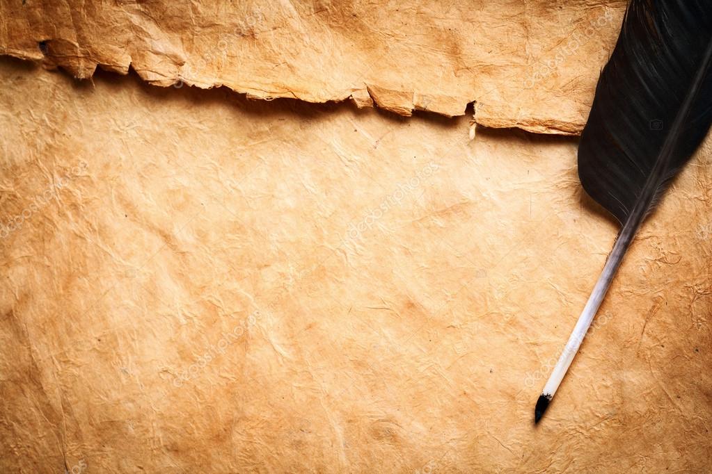 Pluma y papel: fotografía de stock © Alexstar #12616571 | Depositphotos