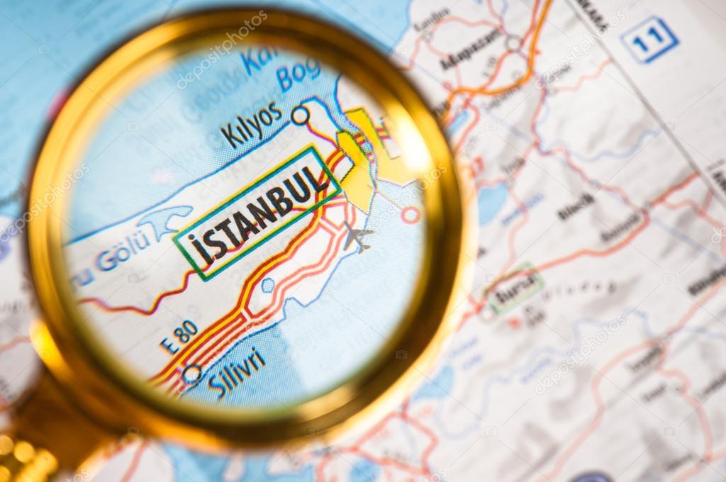 Istanbul on a map Stock Photo by ©valphoto 21575279