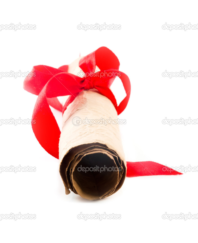 Diploma with red ribbon Stock Photo by ©valphoto 21577235