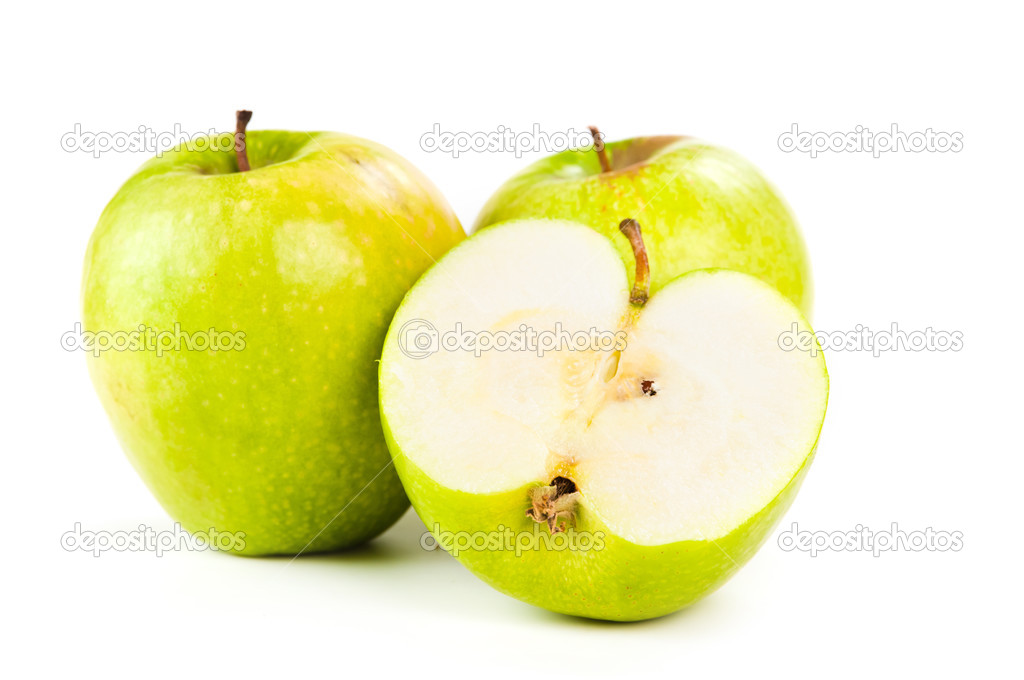 Two apples and half of apple Stock Photo by ©valphoto 22564829