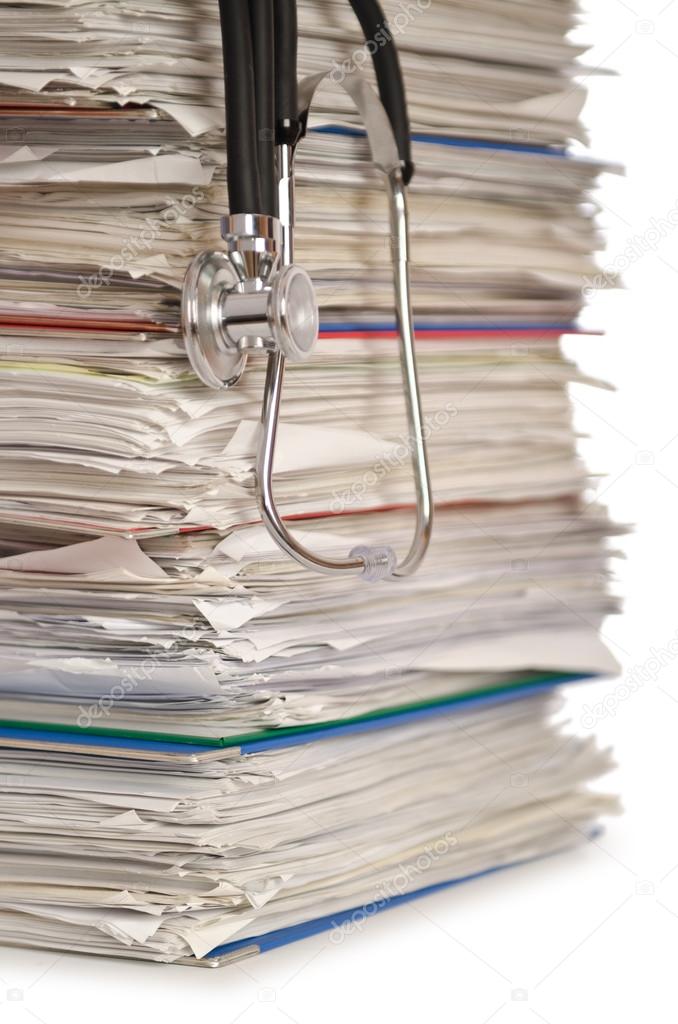 Stack of papers with stethoscope Stock Photo by ©Elnur_ 13169651