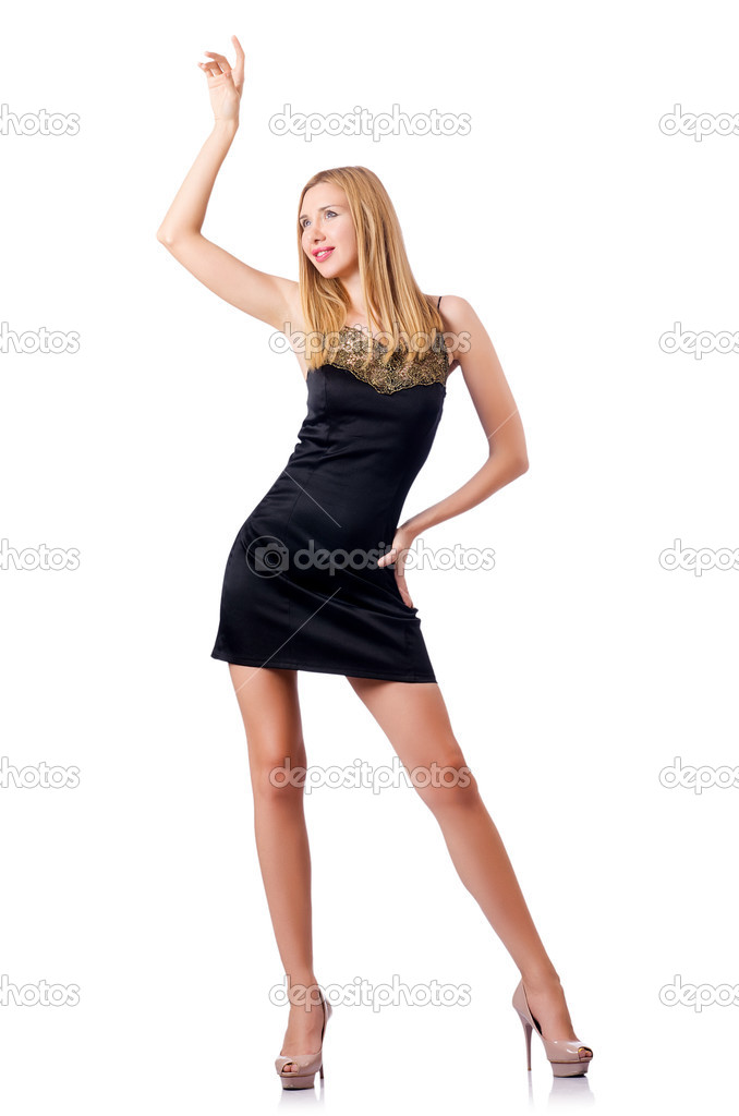 Tall model isolated on the white background — Stock Photo © Elnur ...