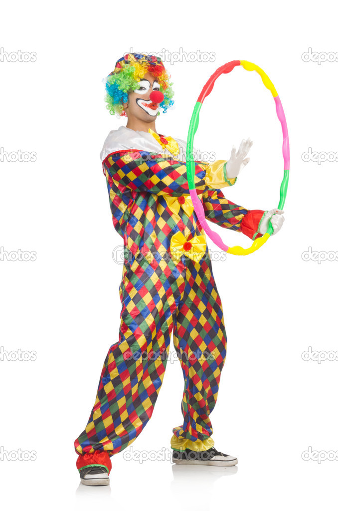 Clown with hula hoop Stock Photo by ©Elnur_ 31137753