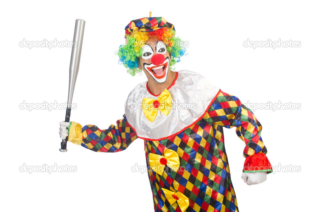 Clown with baseball bat Stock Photo by ©Elnur_ 32804807