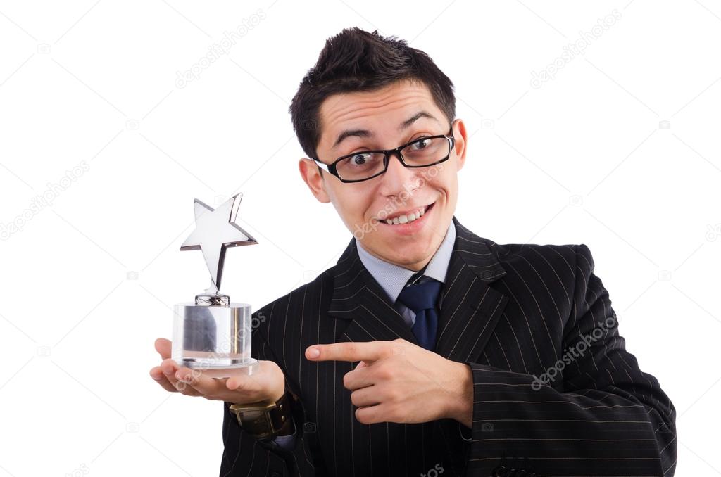 Funny guy receiving award — Stock Photo © Elnur_ #42566843