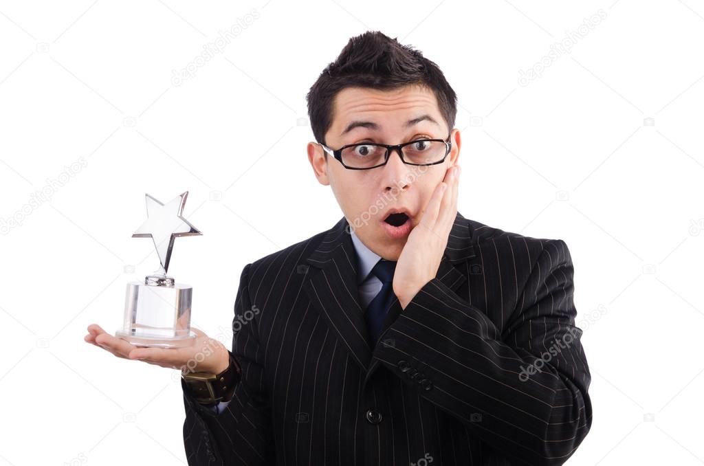 Funny guy receiving award Stock Photo by ©Elnur_ 43293537