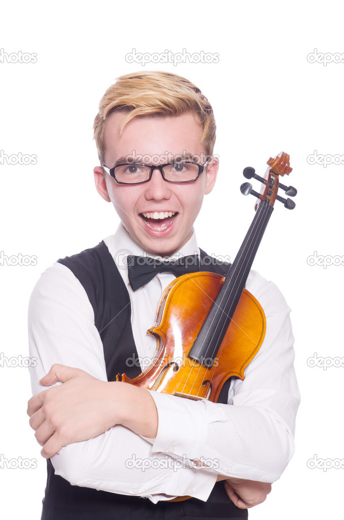 Funny violin player — Stock Photo © Elnur_ #45293337