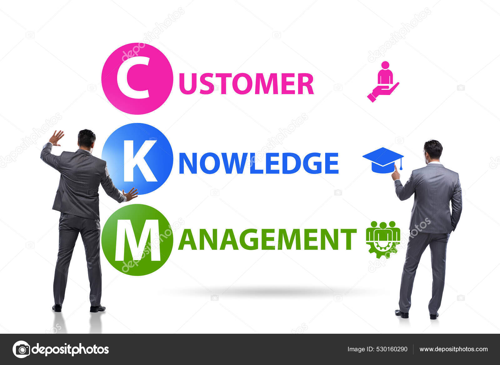 Customer knowledge management business concept — Stock Photo © Elnur ...
