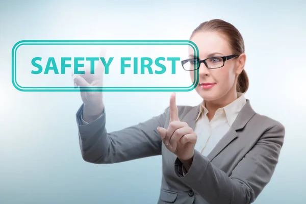Safety first concept with businesswoman — Stock Photo © Elnur_ #550731582