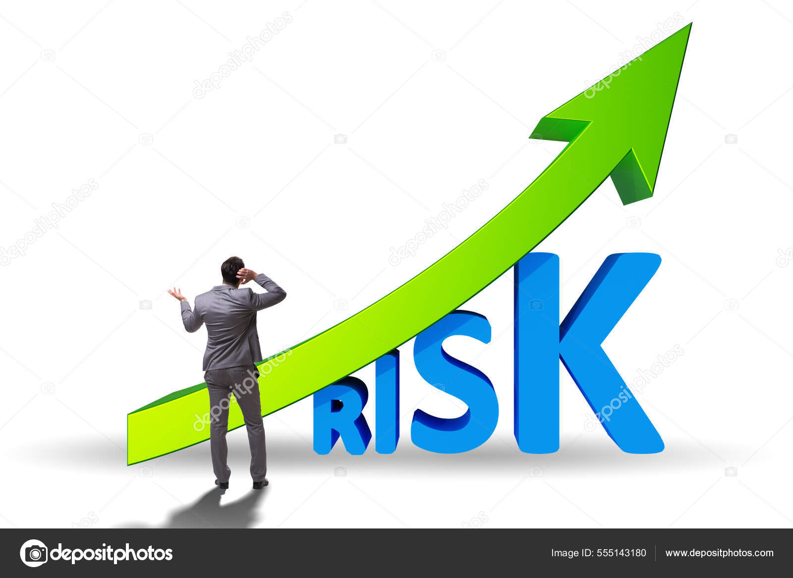 Risk increase concept in management Stock Photo by ©Elnur_ 555143180
