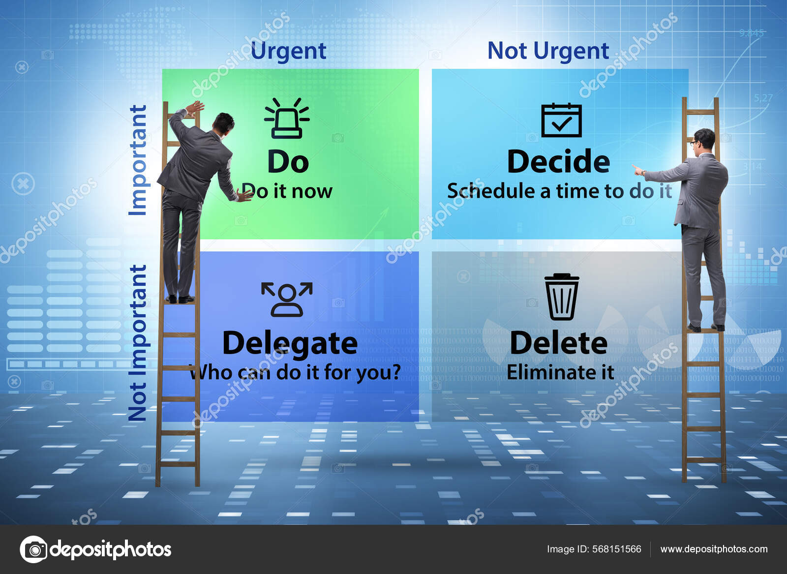 Eisenhower matrix helping to prioritize important tasks Stock Photo by ... Eisenhower matrix helping to prioritize important tasks Stock Photo by ...