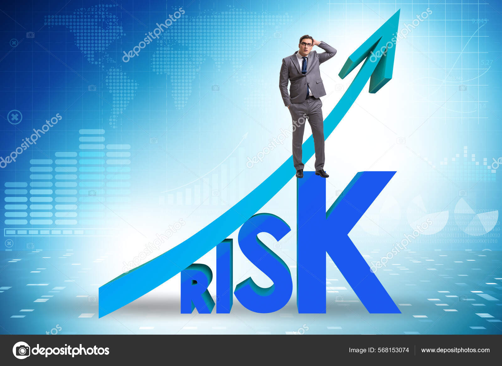 Risk increase concept in management Stock Photo by ©Elnur_ 568153074