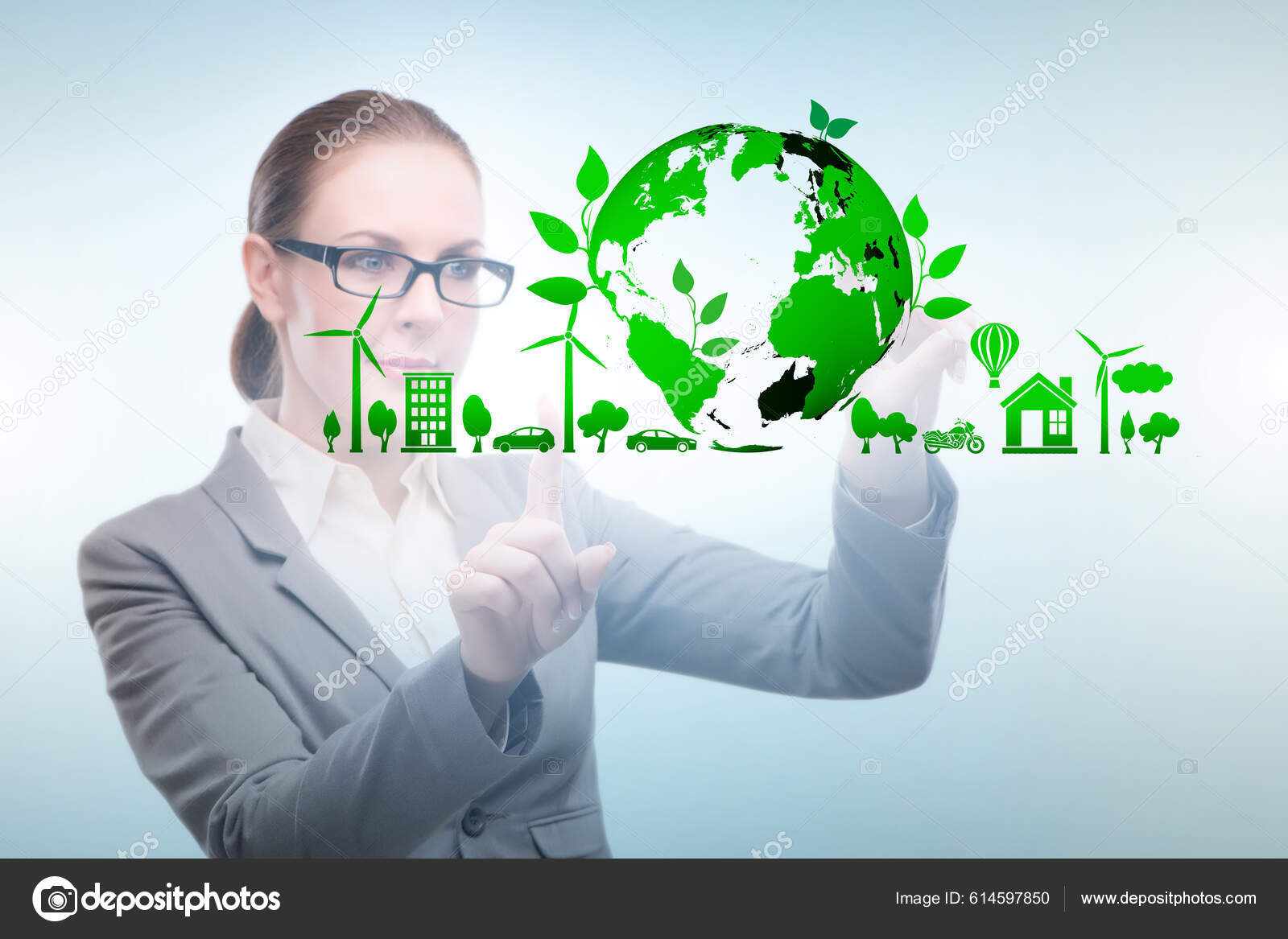 Concepto Ecología Con Los Elementos Ecológicos — Foto de stock ...