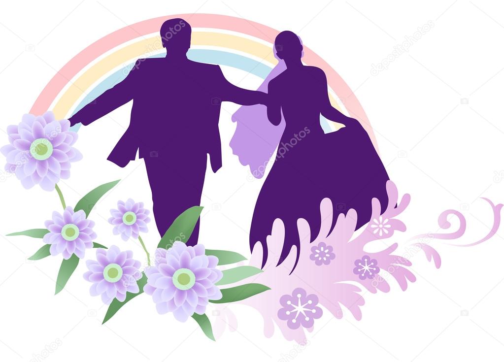 Vector bride and groom running premium vector in Adobe Illustrator ai ...