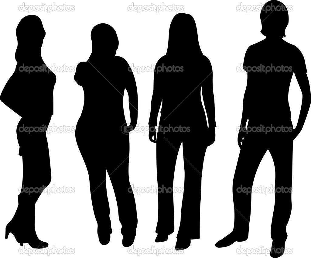 Joven silueta vector vector, gráfico vectorial © Paha_L imagen #16778927