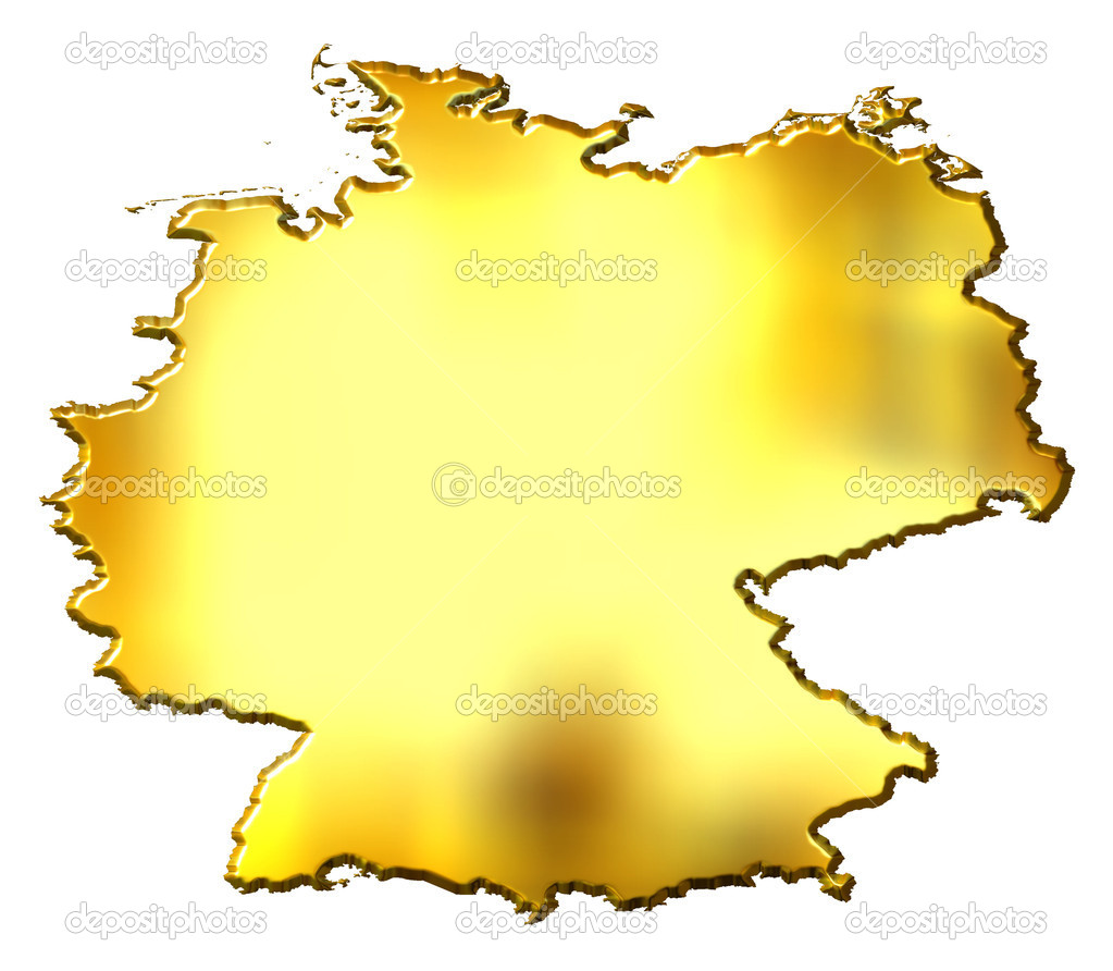 Germany 3d Golden Map — Stock Photo © georgios #13868690