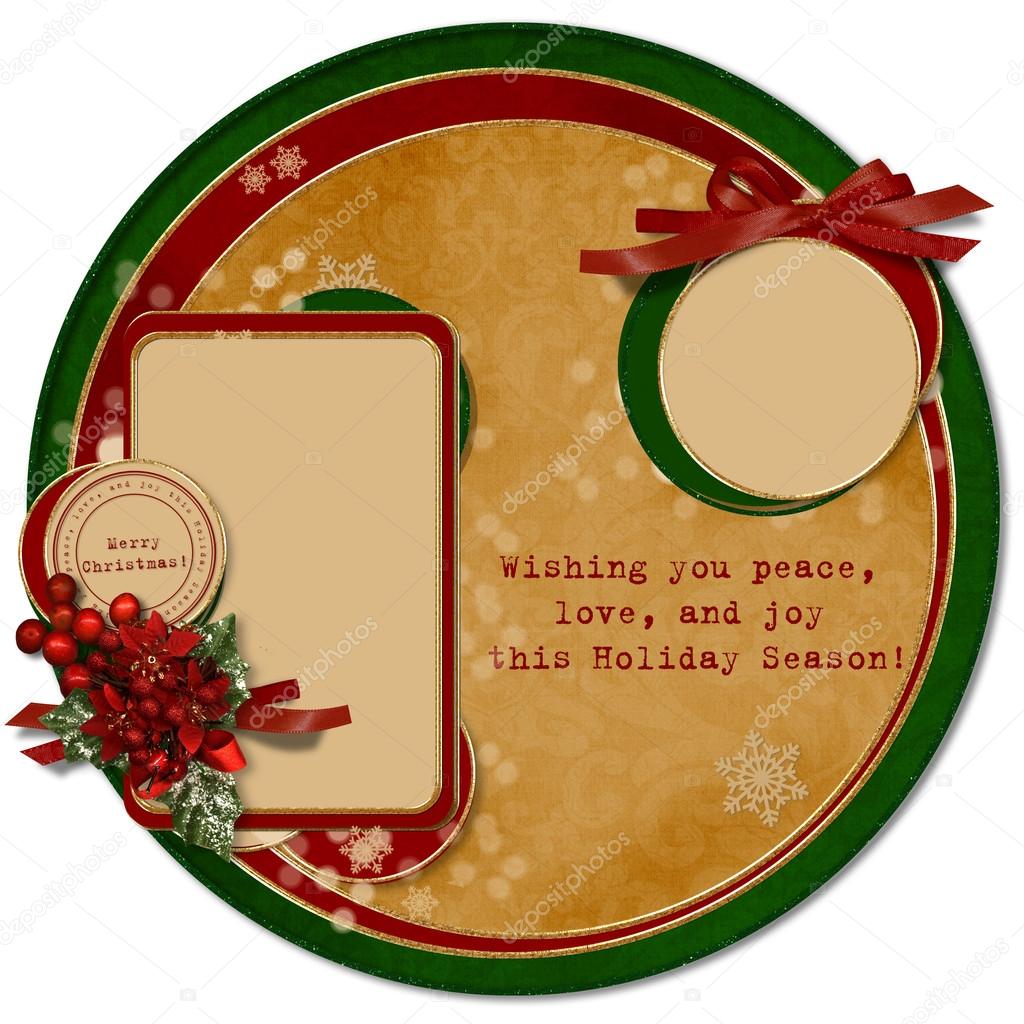 Vintage Christmas card with the wishes — Stock Photo © chiffa #14061432