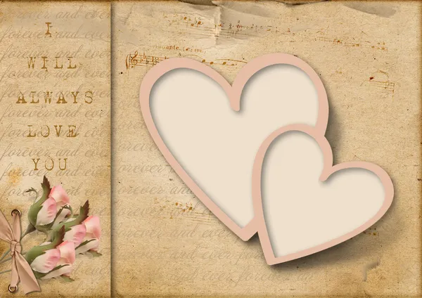 Vintage love card with a rose Stock Photo by ©chiffa 8689379